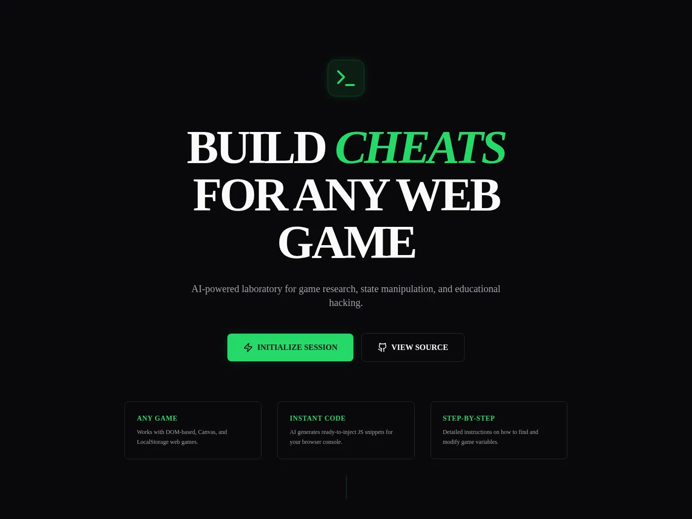 GameHack AI Site