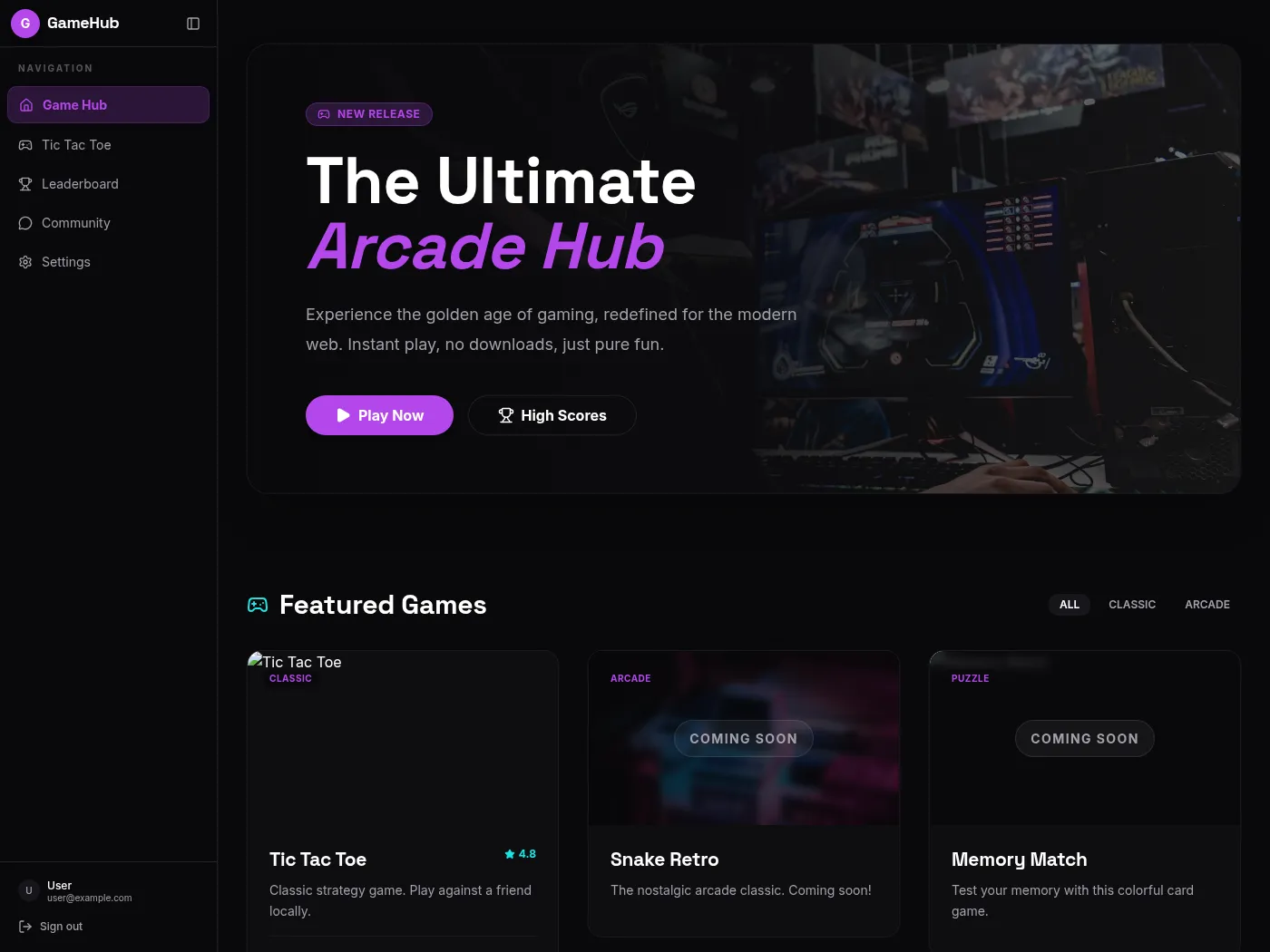 GameHub Arcade