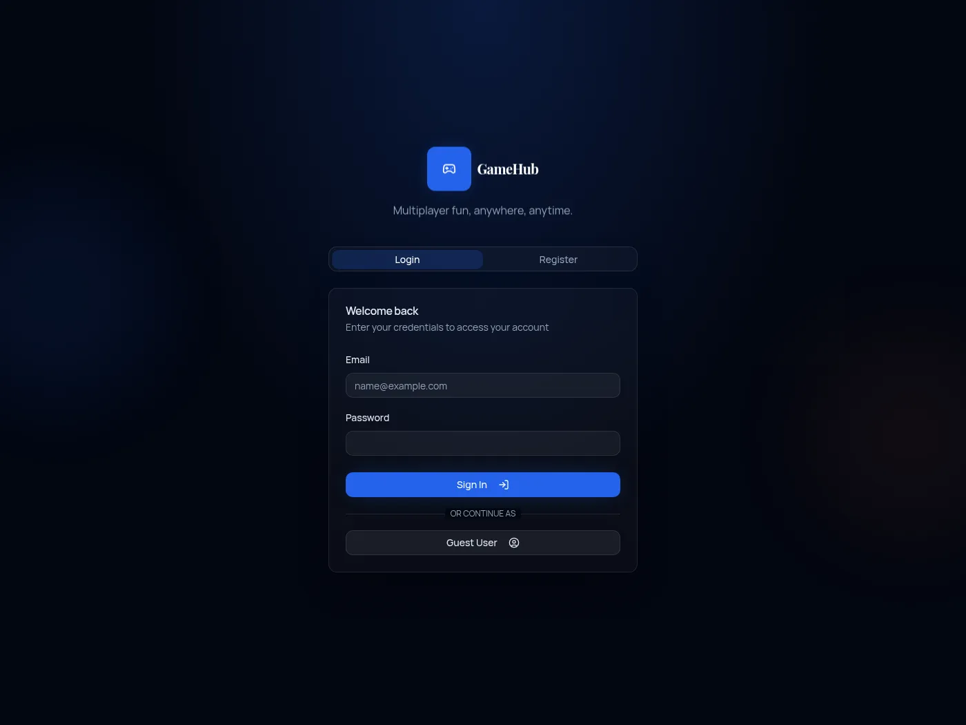 GameHub Multiplayer Platform