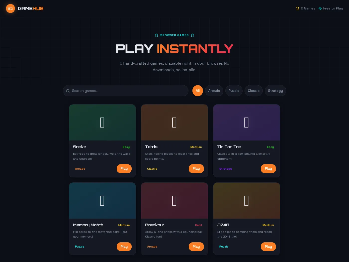 GameHub Online