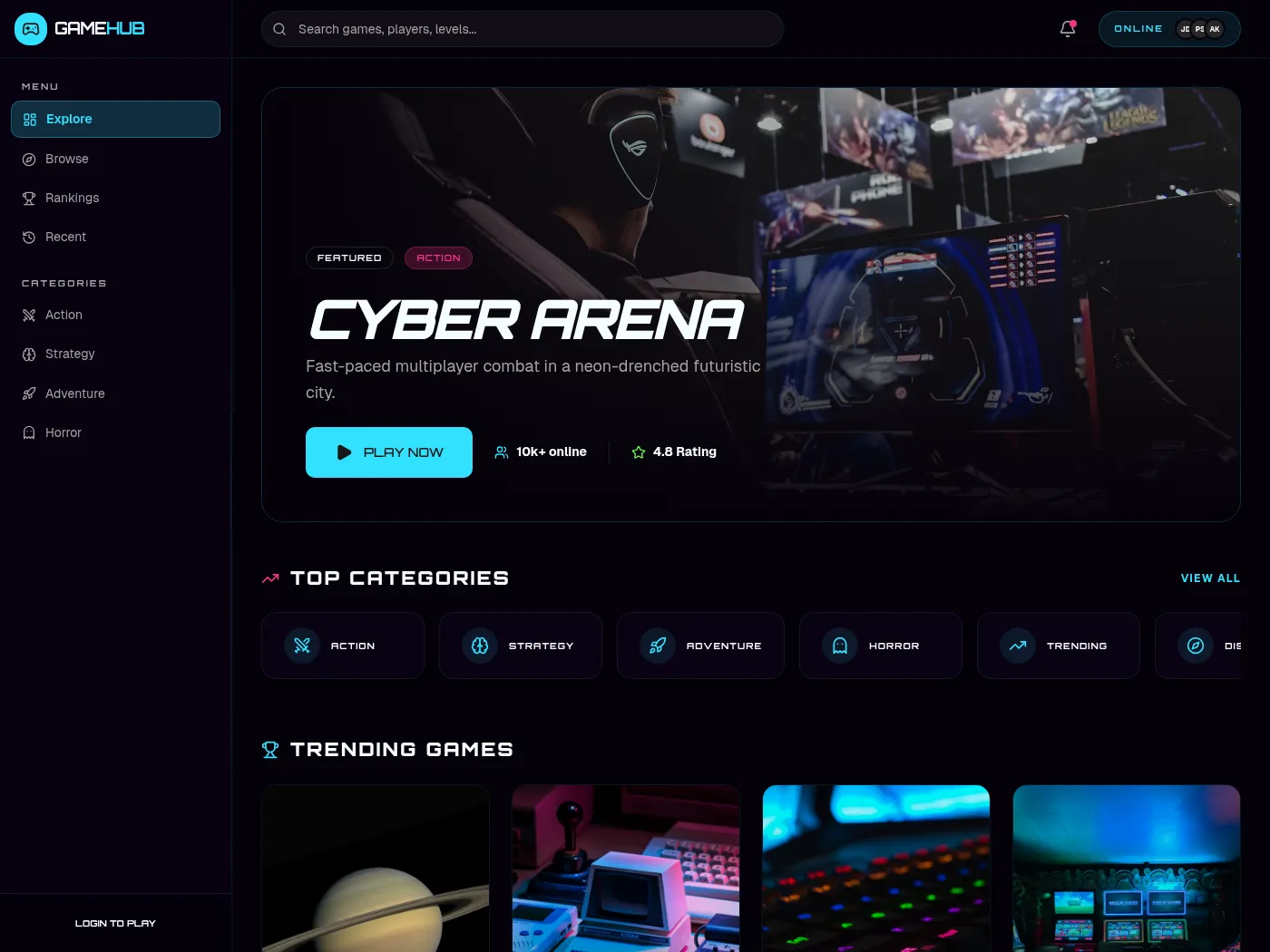 GameHub Portal