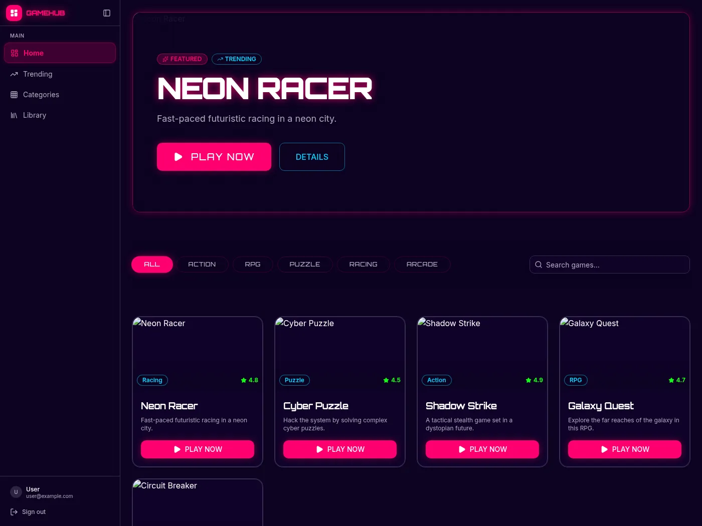 GameHub Portal