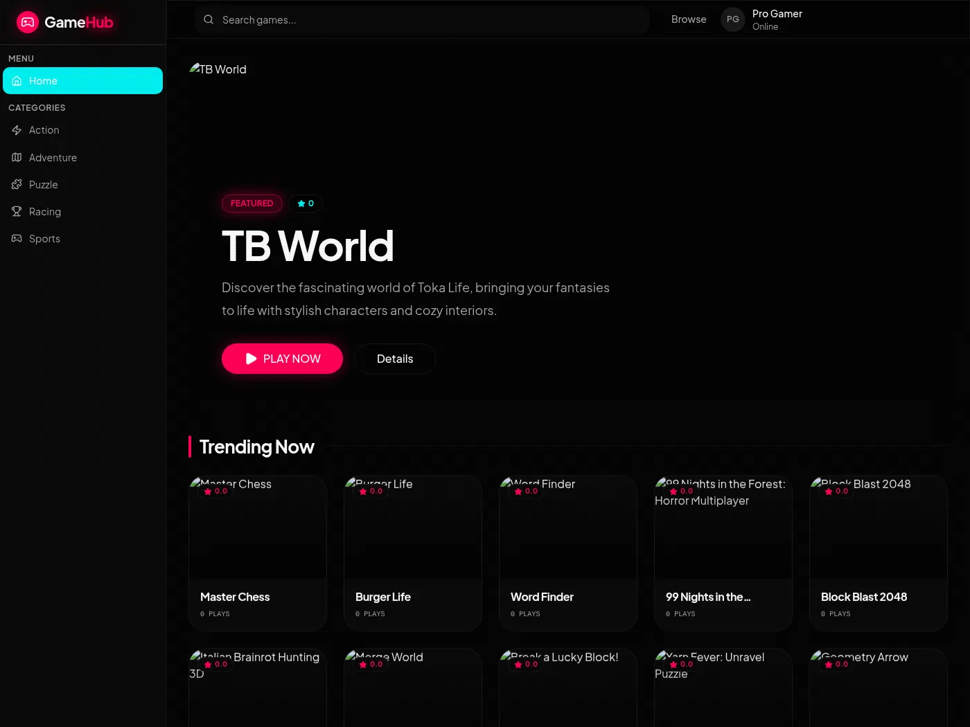 GameHub Showcase
