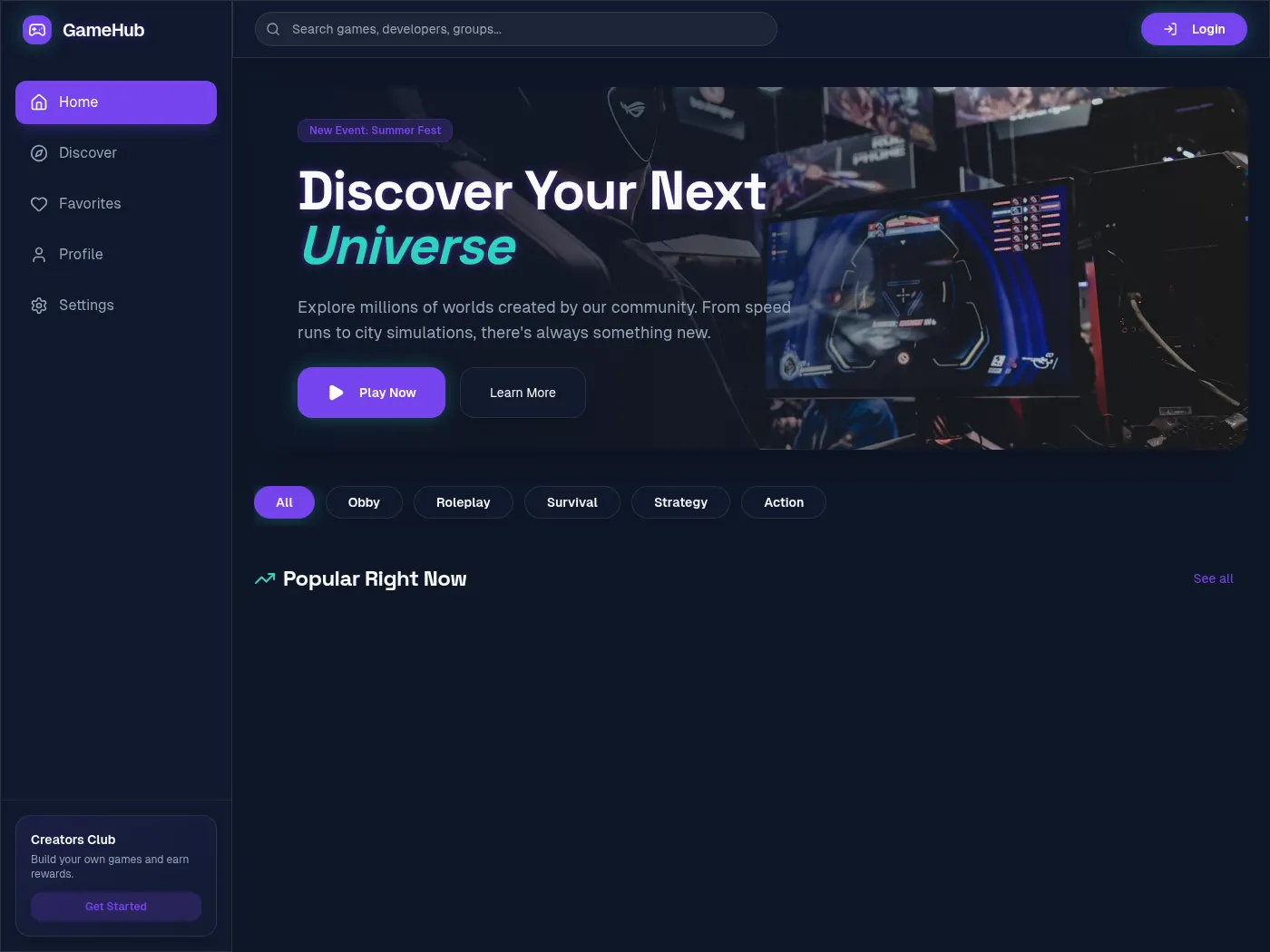 GameHub Universe