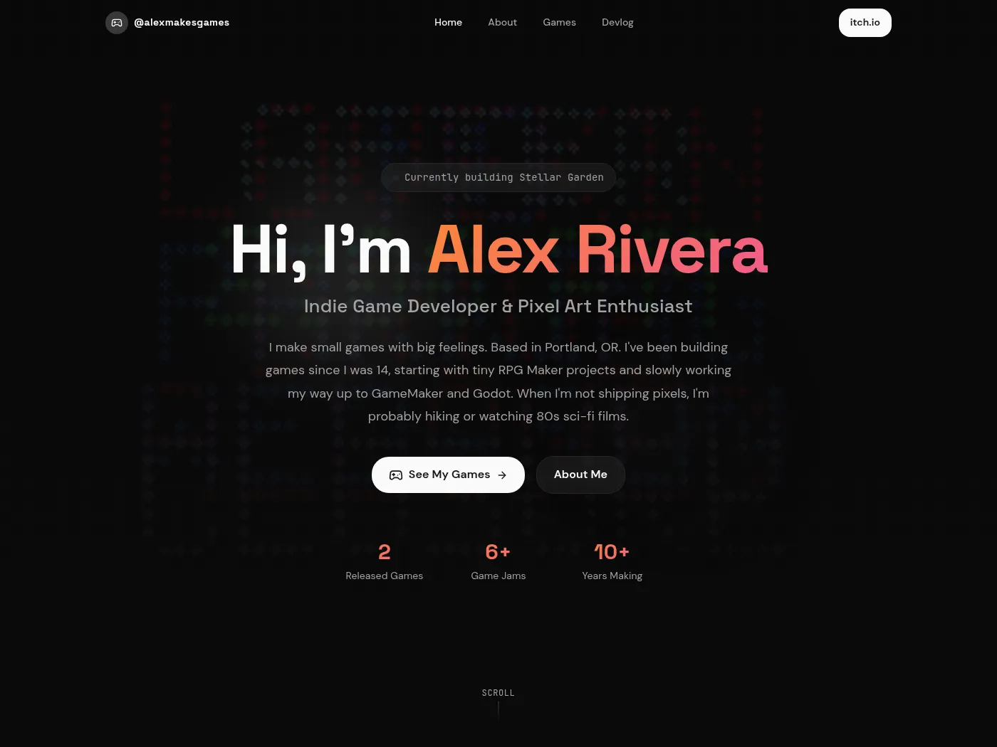 GameMaker Portfolio Site