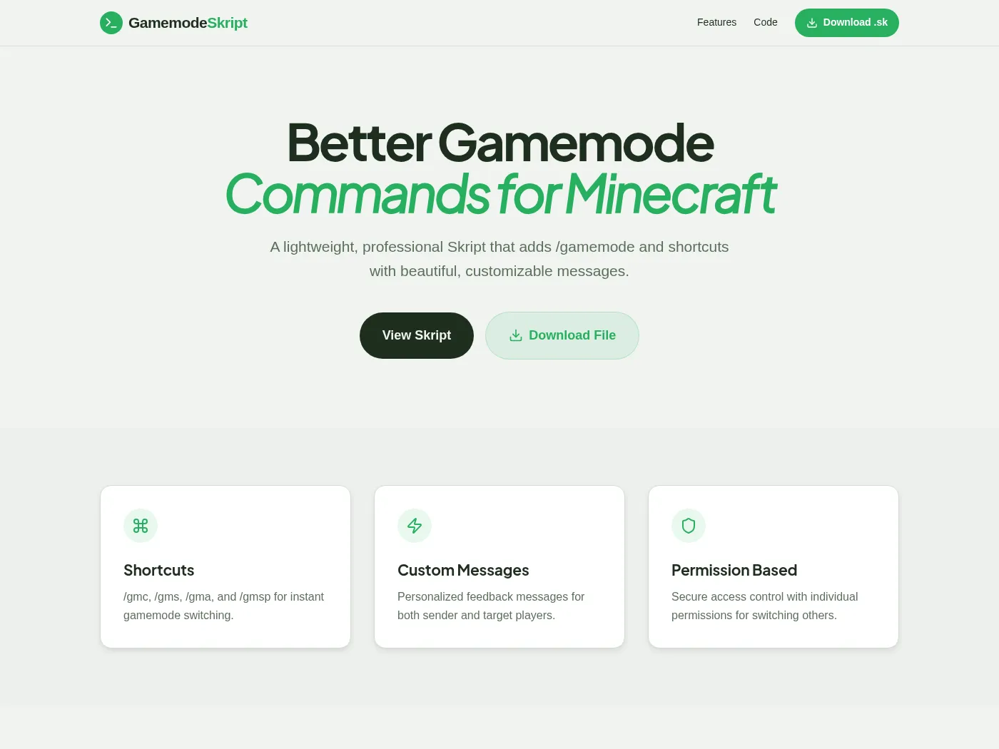 Custom Gamemode Skript