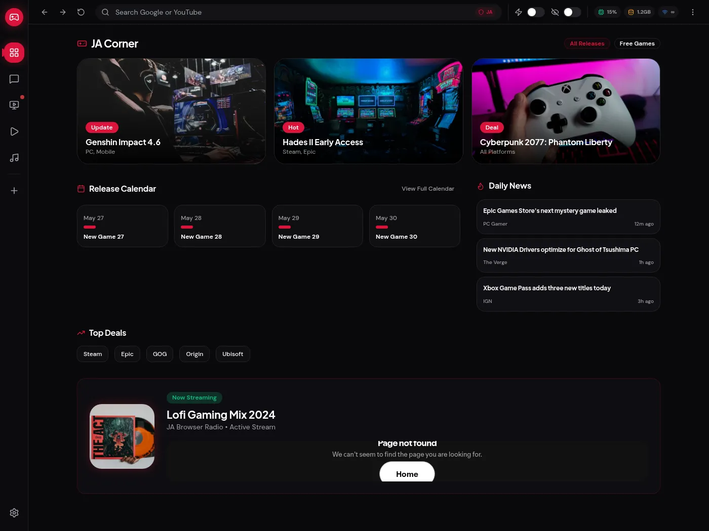 GamerX Web Browser