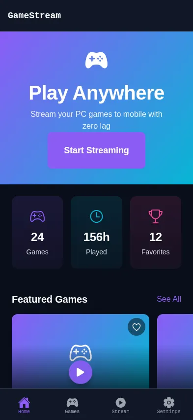 GameStream Mobile Portal