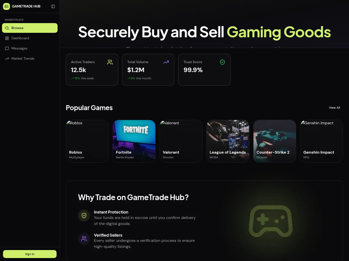 GameTrade Hub