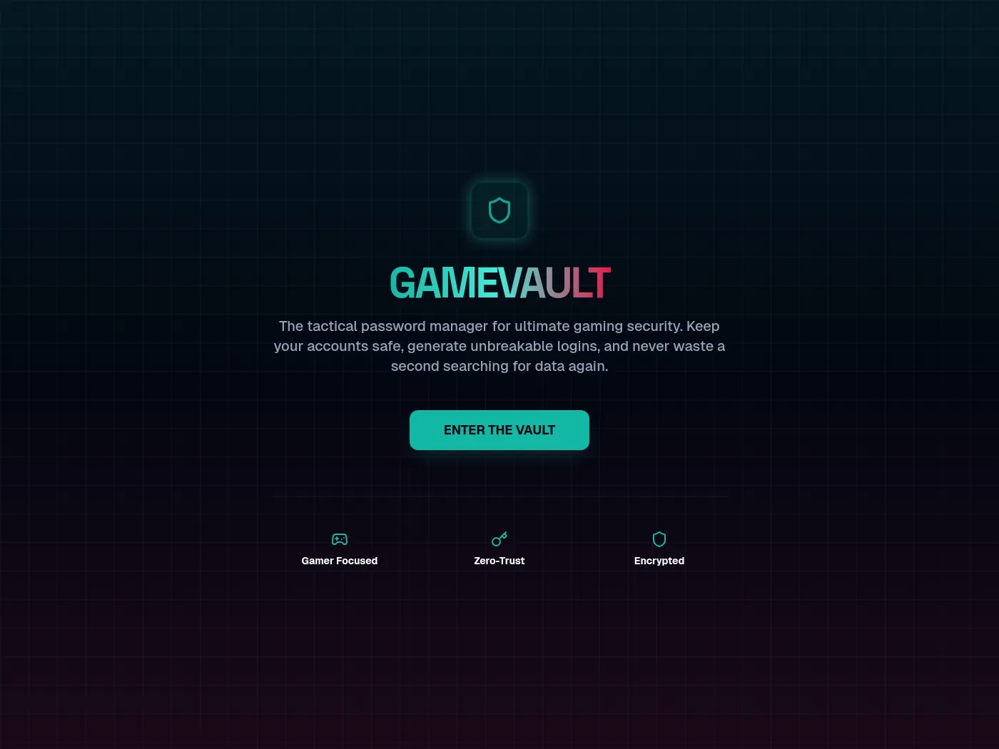 GameVault Password Manager