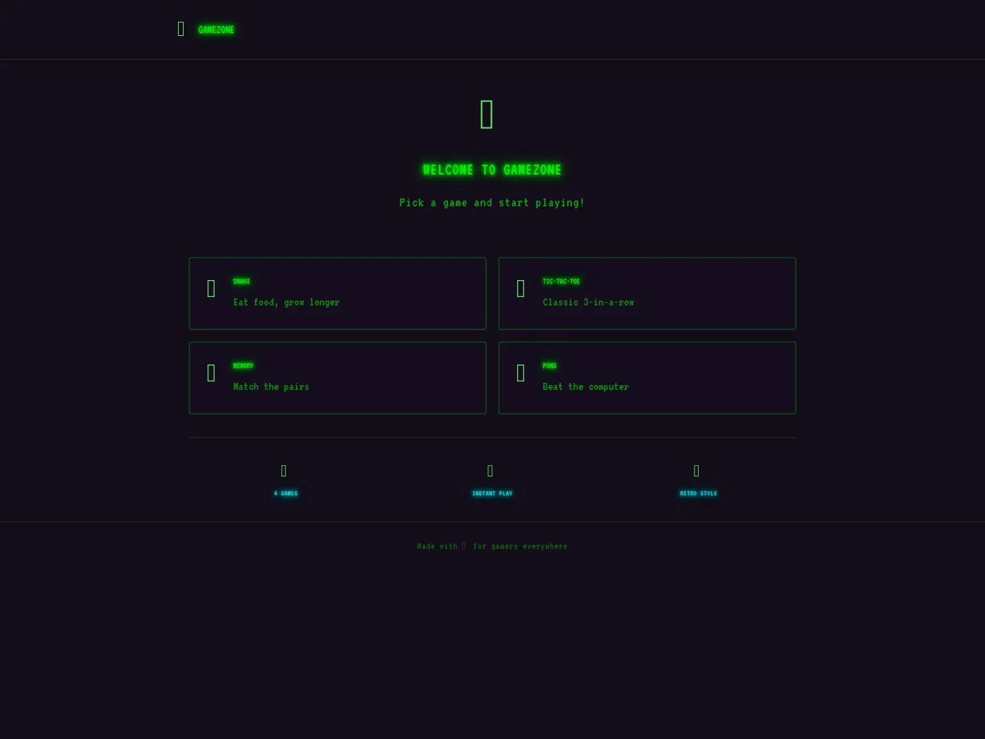 GameZone Web