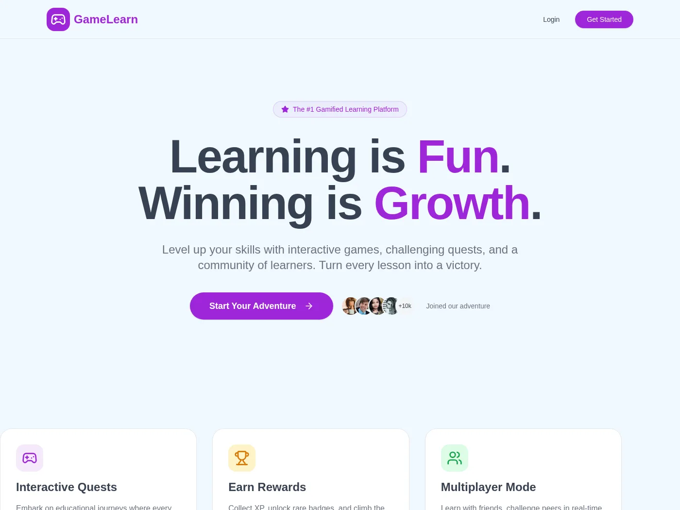 GameLearn Platform