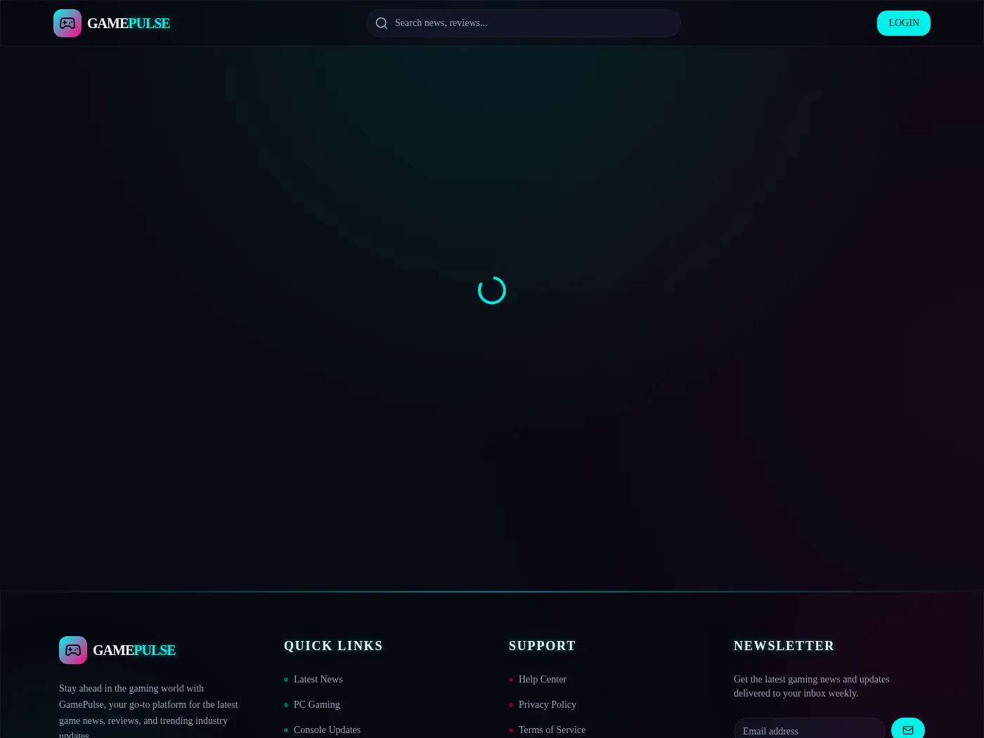 GamePulse News Portal