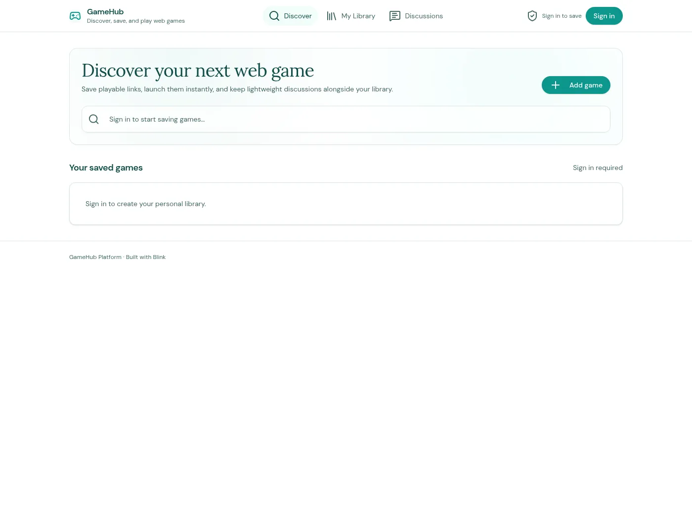 GameHub Platform