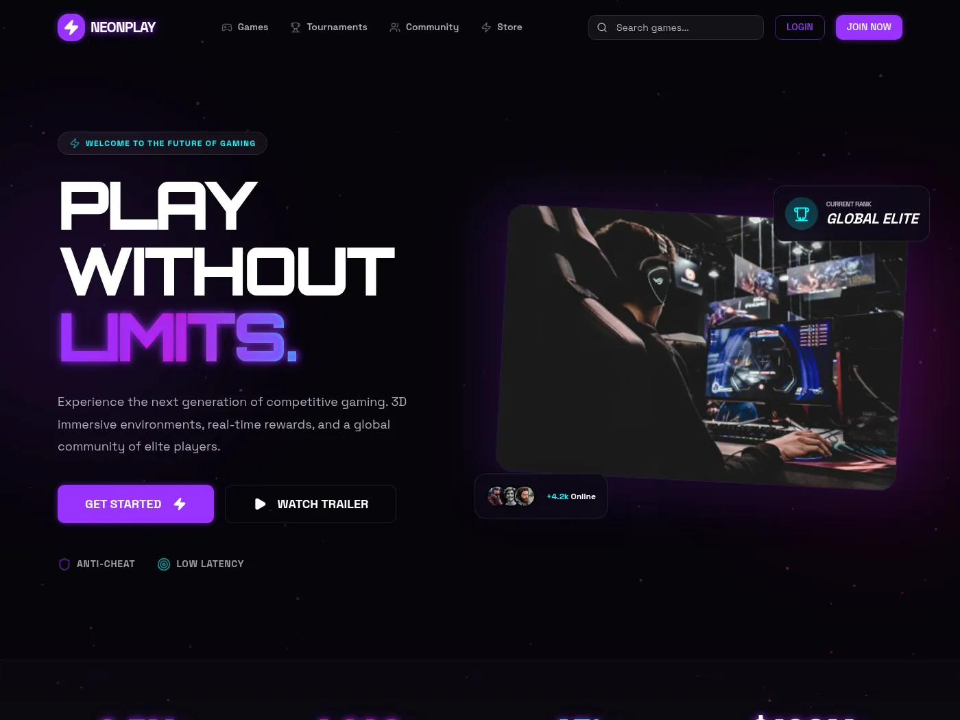 NeonPlay Gaming Portal