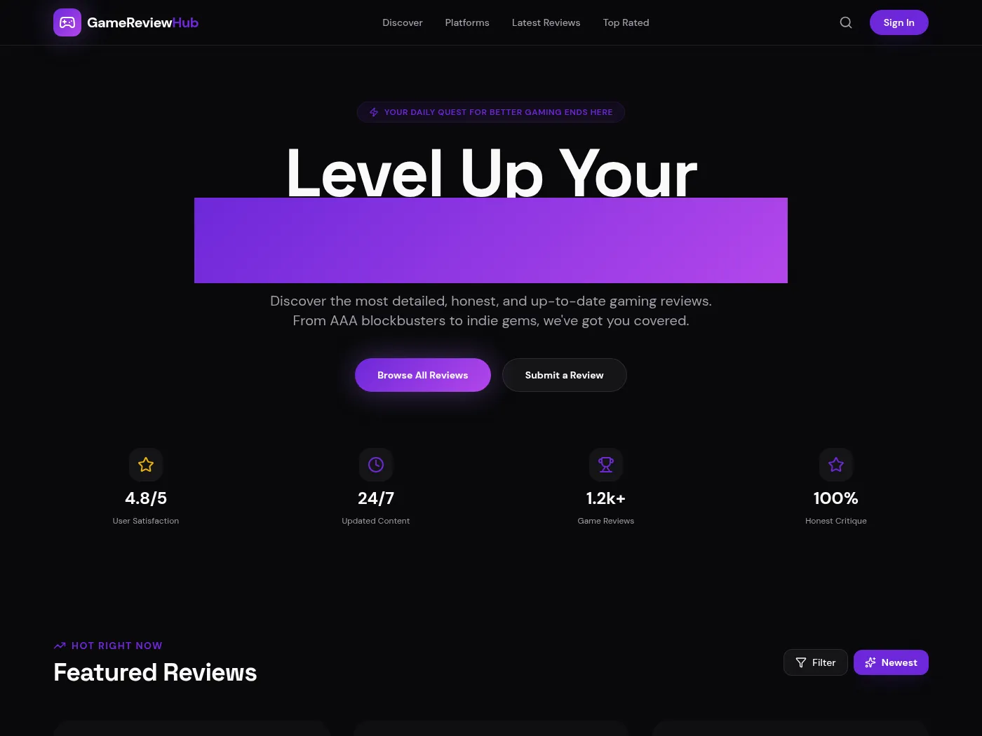 GameReview Hub