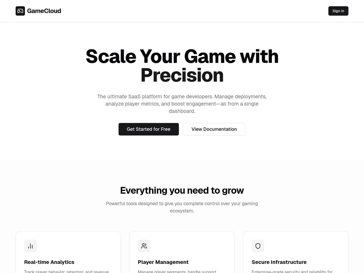 GameCloud Suite