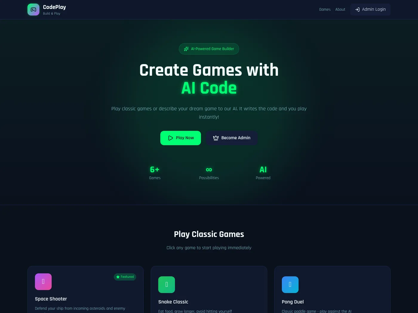 CodePlay Gaming Hub