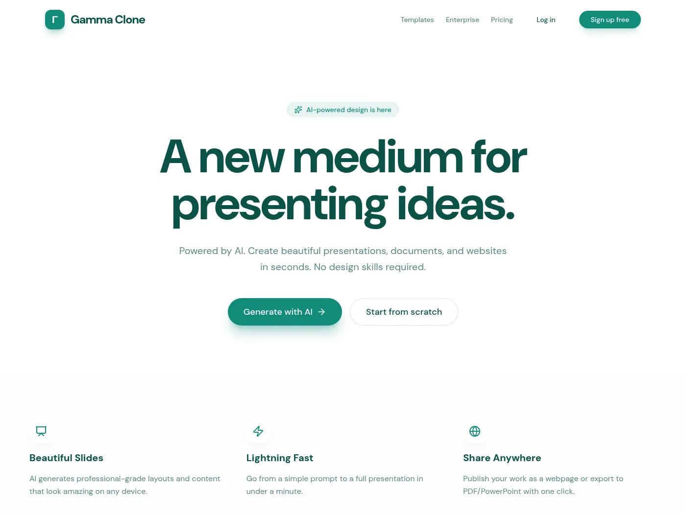 Gamma App Clone