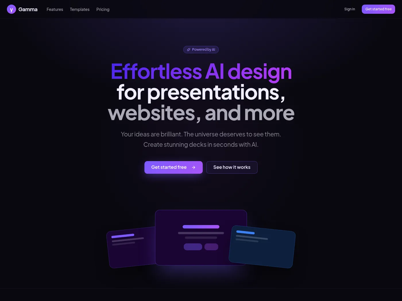 Gamma Web App Clone