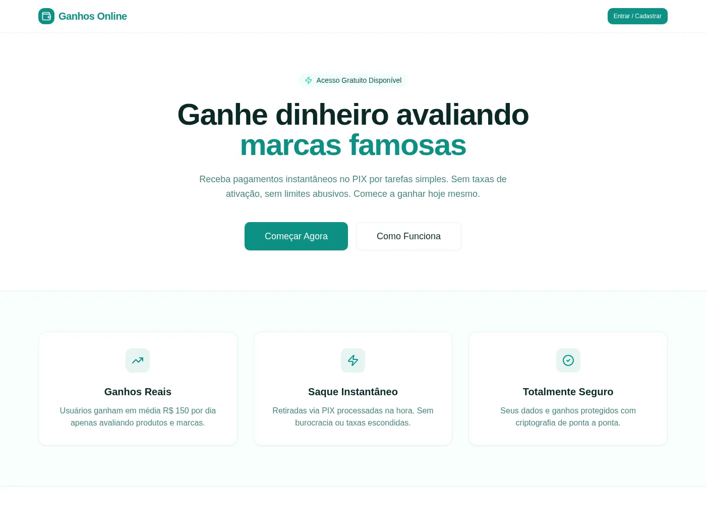 GanhosOnline Clone Lite