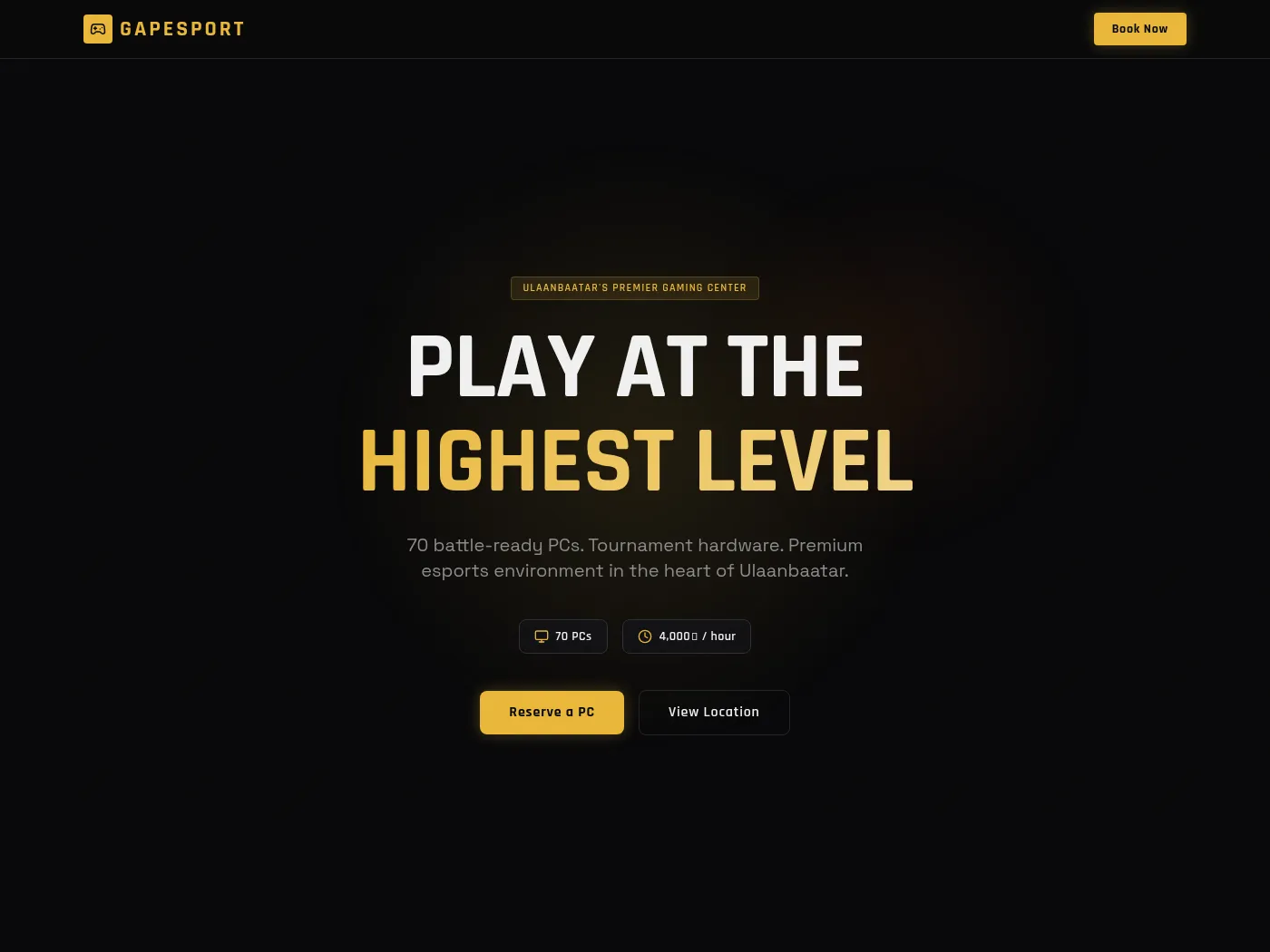Gapesport Booking Hub