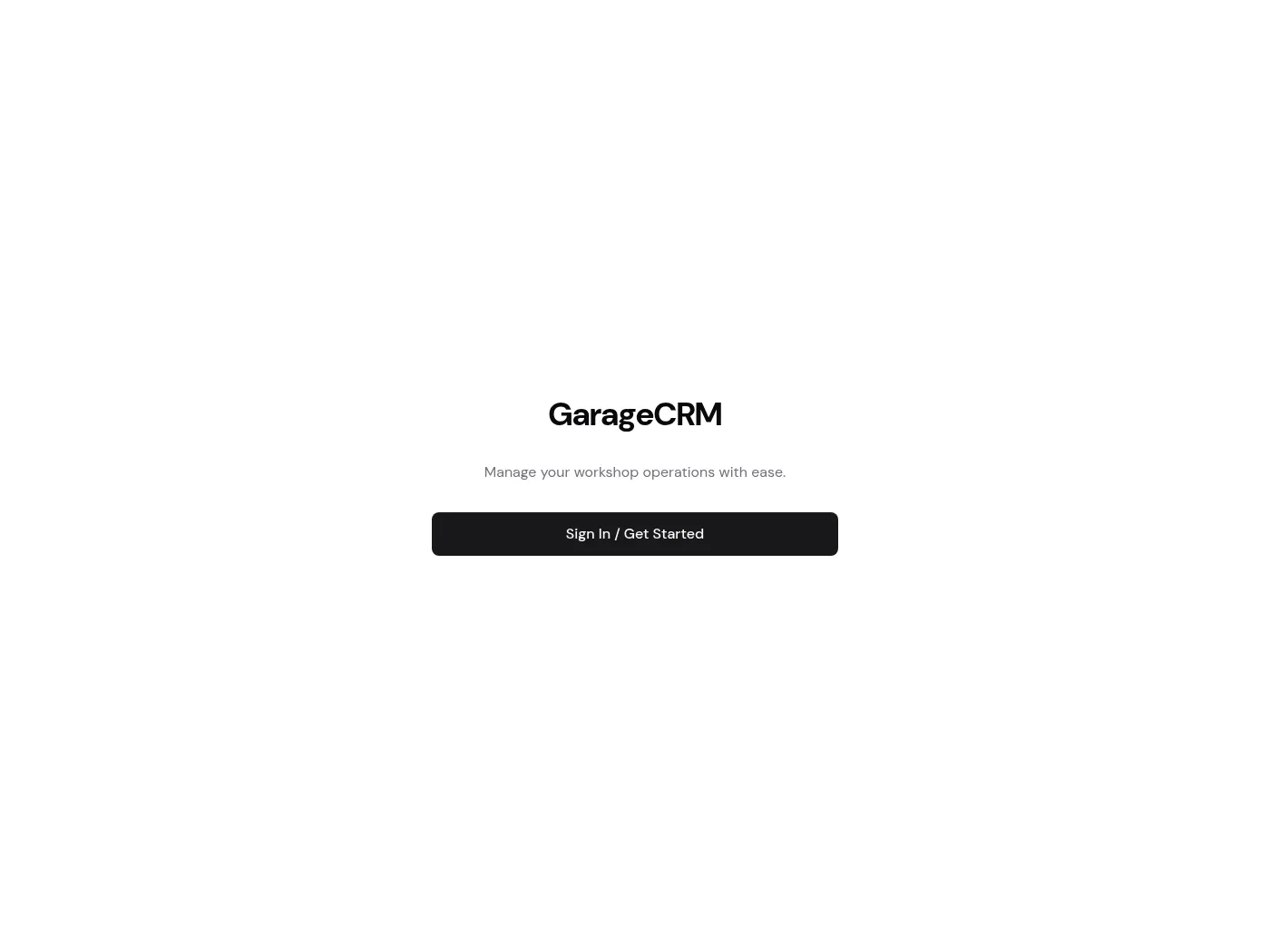Garage CRM Manager