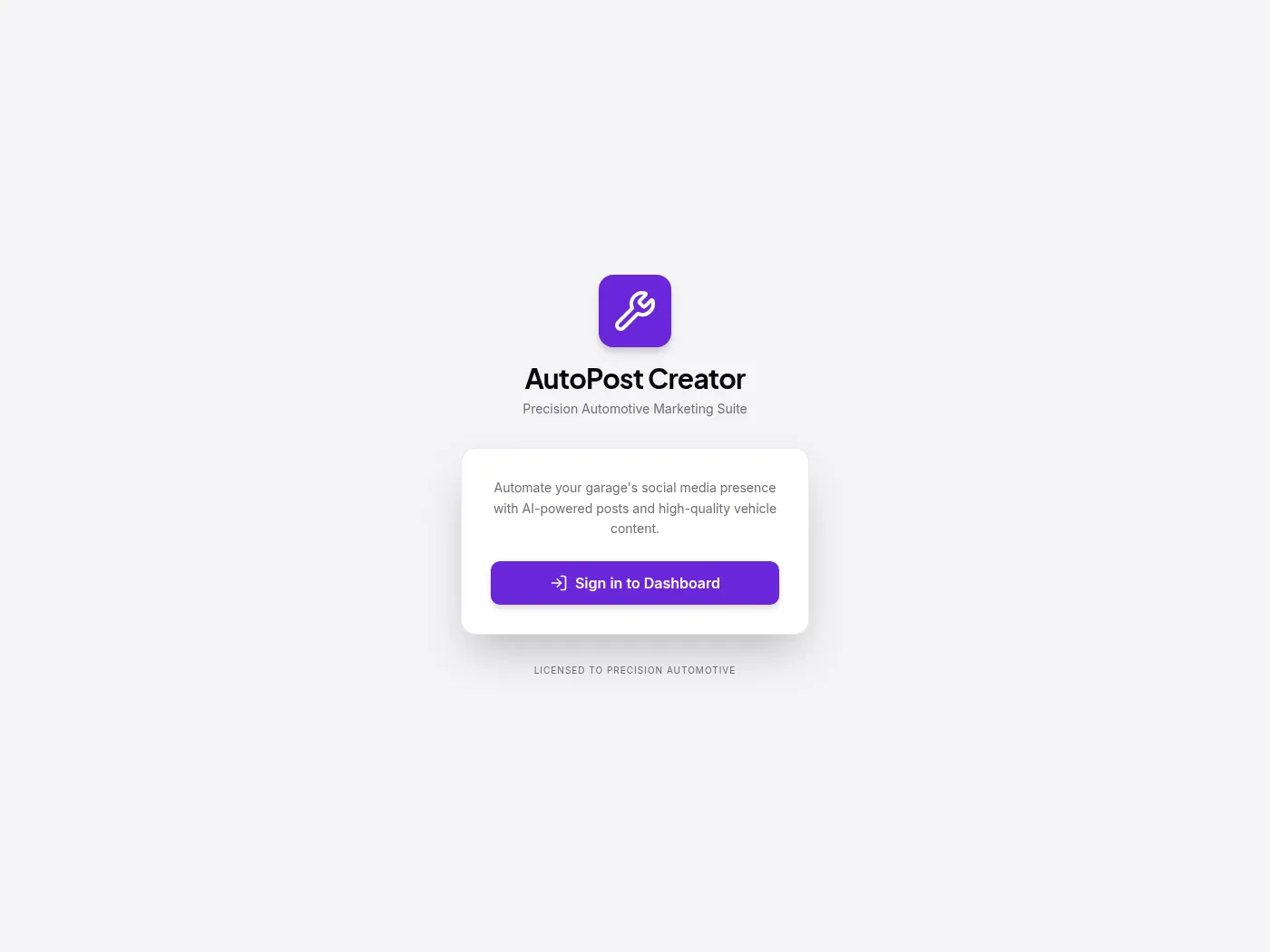 AutoPost Garage Creator