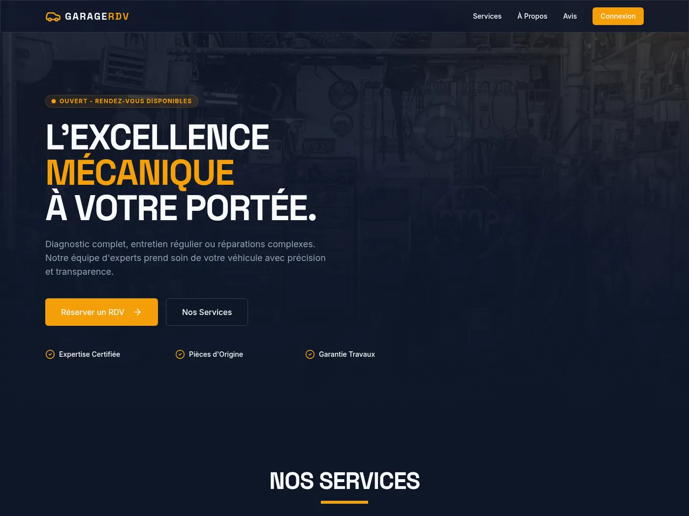 GarageAuto Booking Site