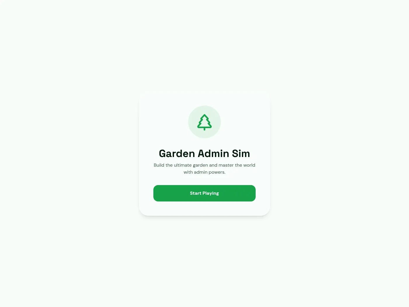 Garden Admin Simulator
