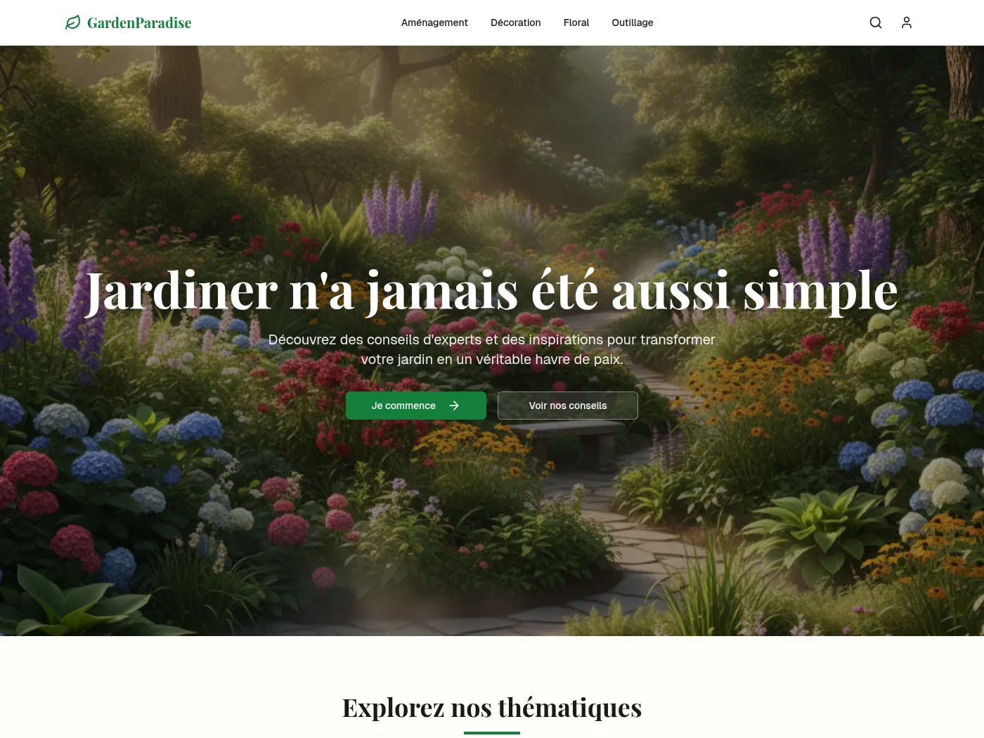 GardenParadise Web Clone