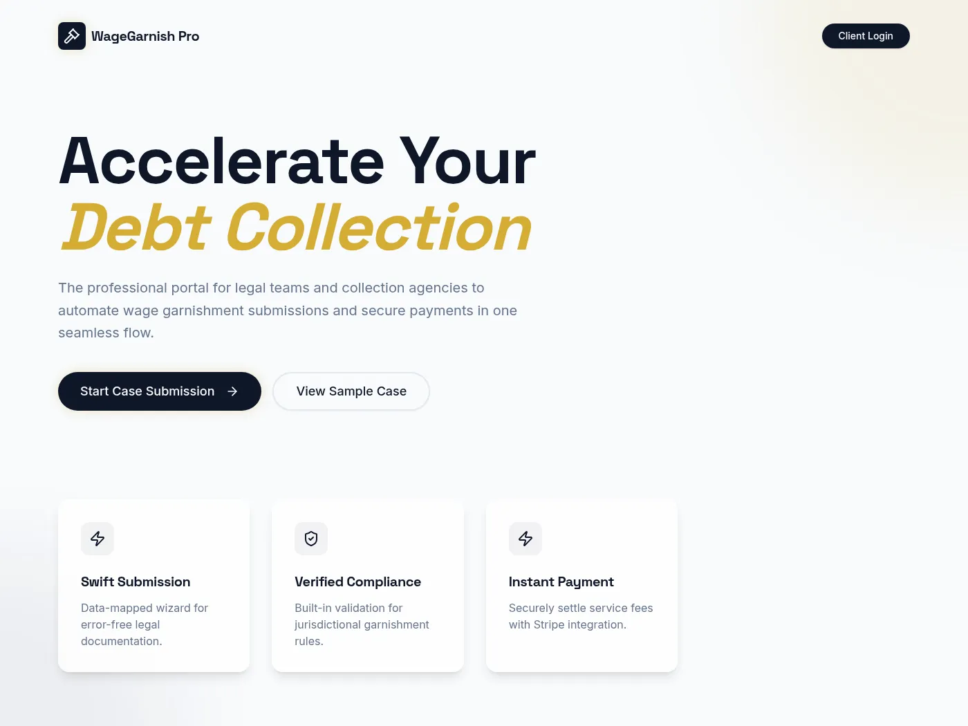 WageGarnish Pro Portal