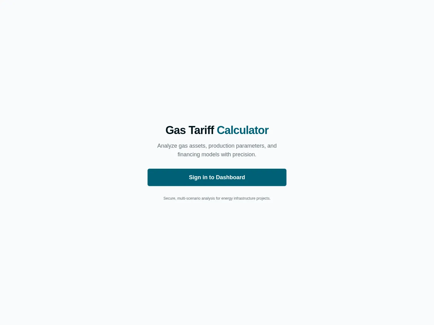 Gas Tariff Calculator