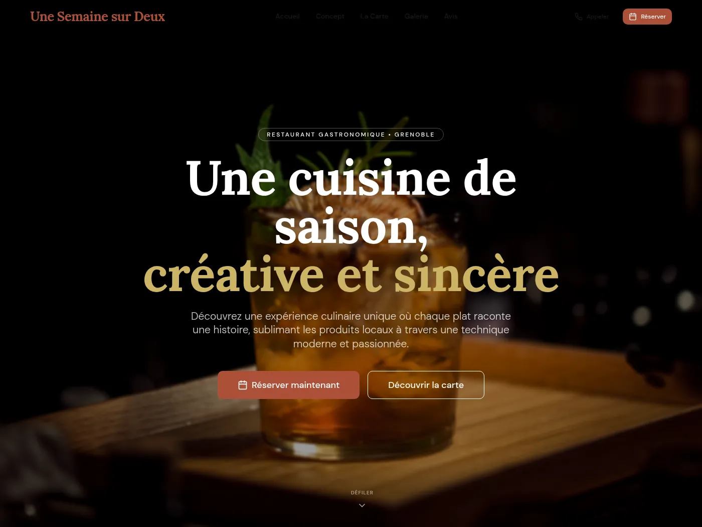 Une Semaine Landing