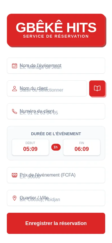 GBÊKÊ HITS Booking App