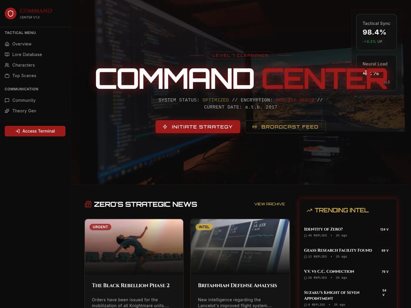 Geass Command Center