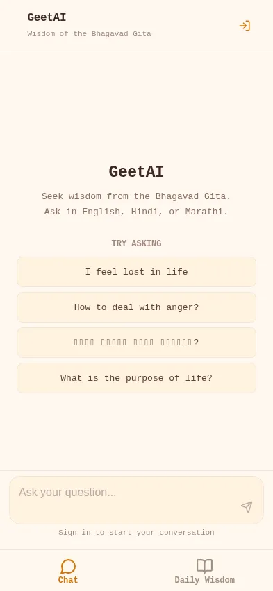 GeetAI Chat Companion