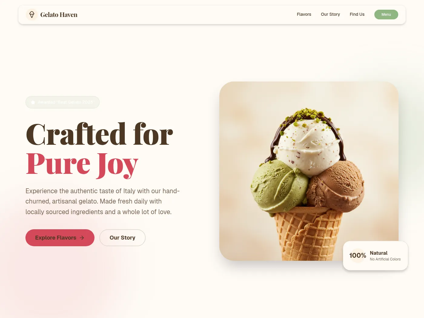 Gelato Haven Website