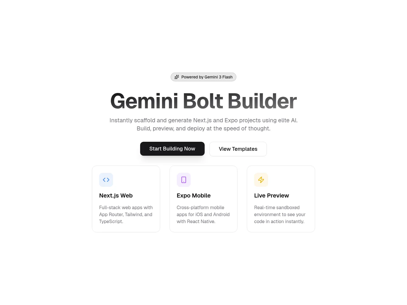 Gemini Bolt Builder