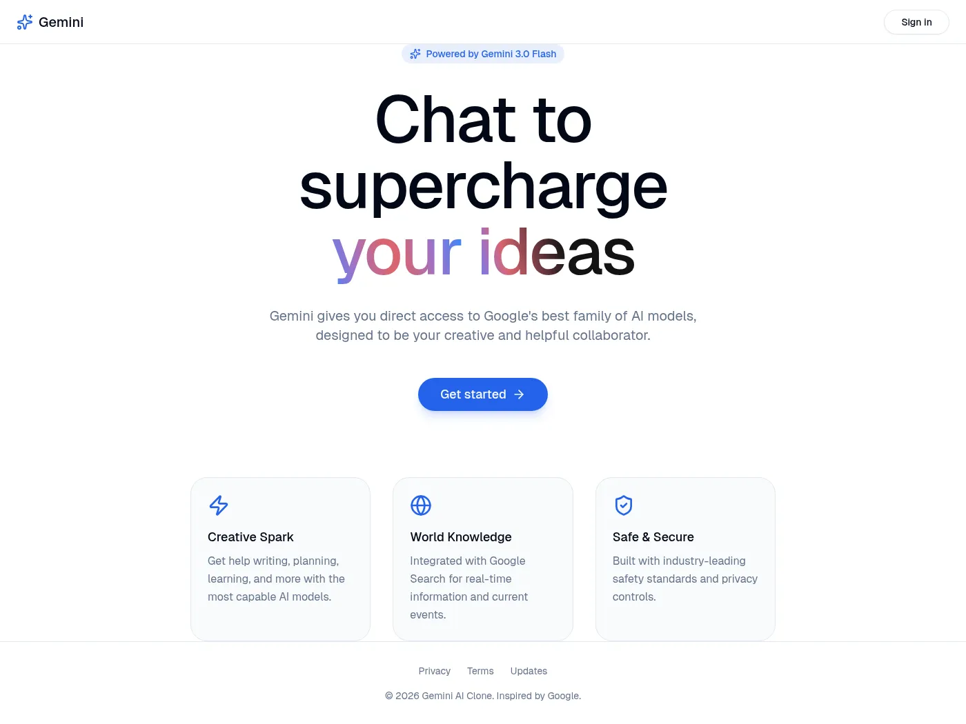 Gemini Chat Clone