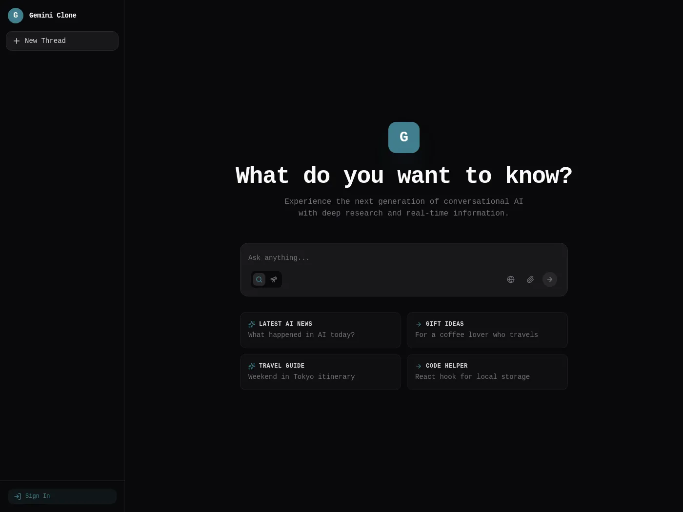 Gemini Chat Clone