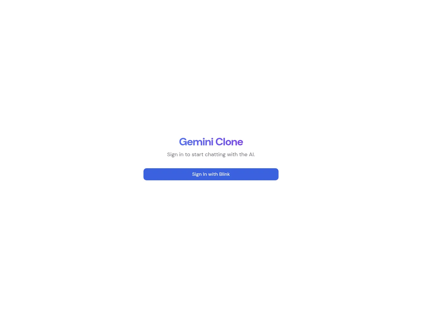 Gemini Chatbot Clone
