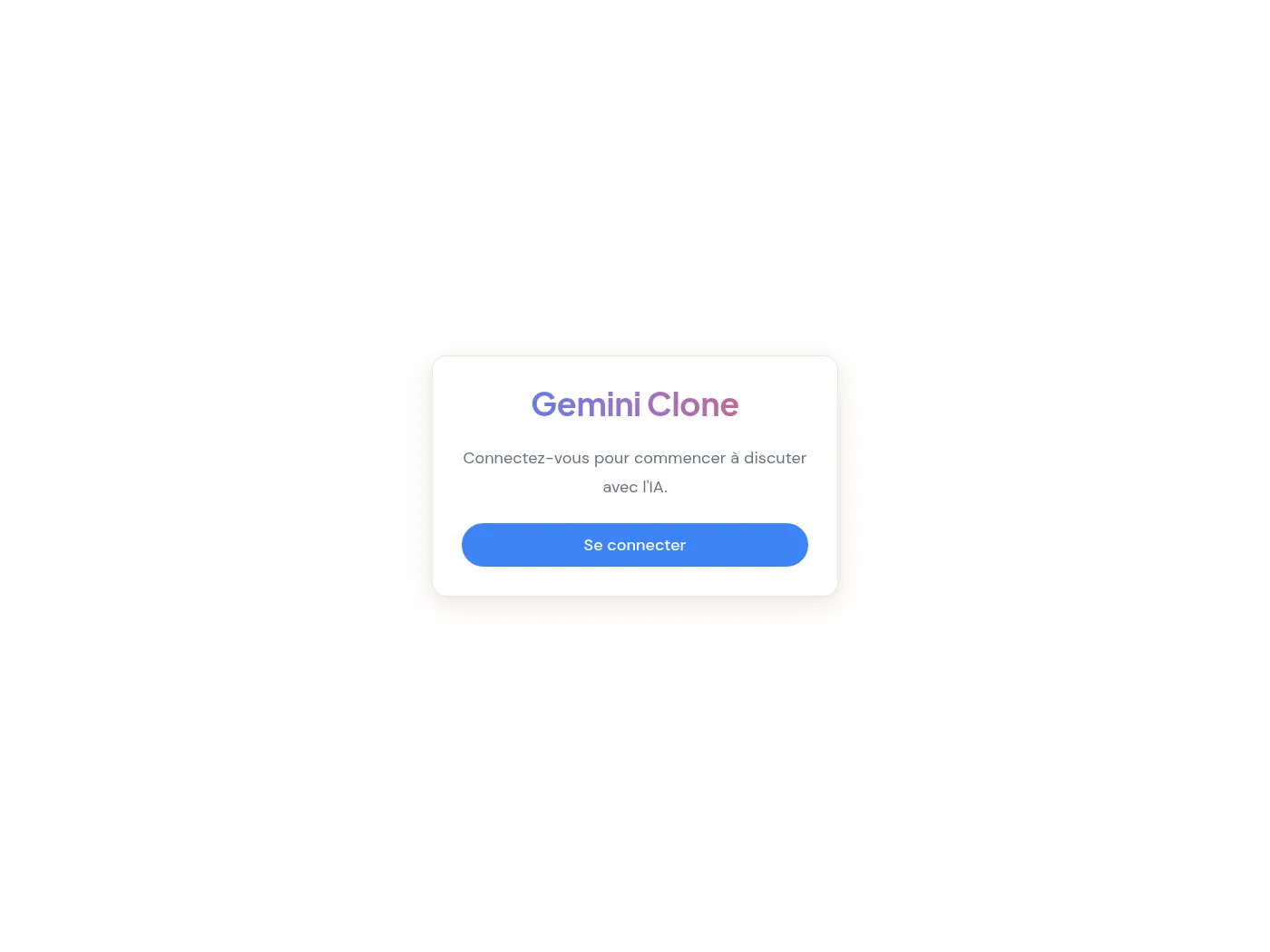 Gemini Clone AI Chat