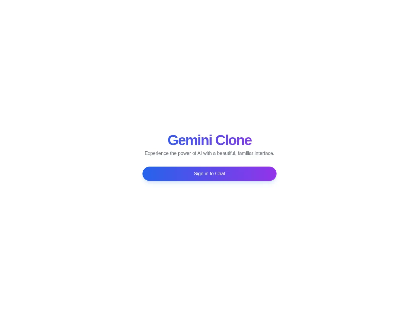 Gemini Chatbot Clone