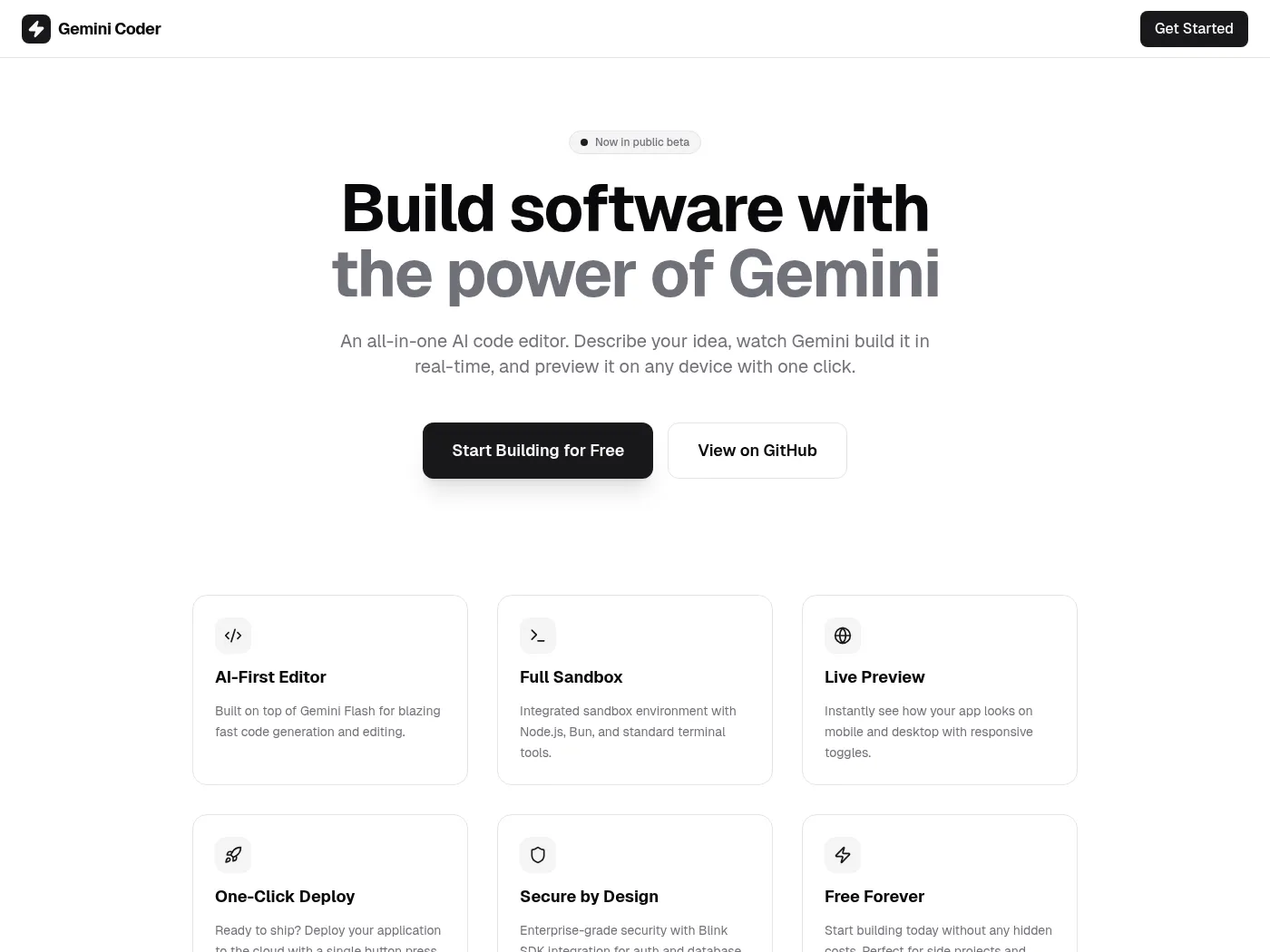 Gemini Coder Playground