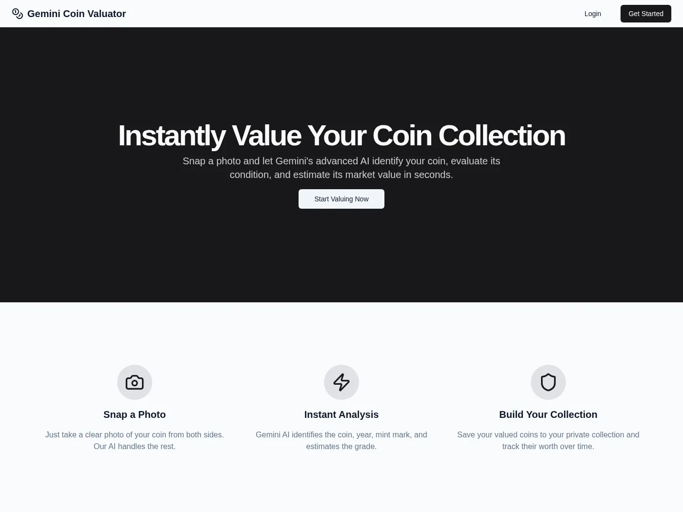 Gemini Coin Valuator