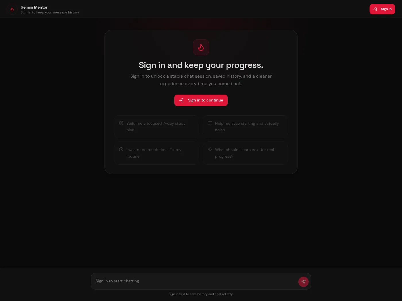 Gemini Mentor Chatbot