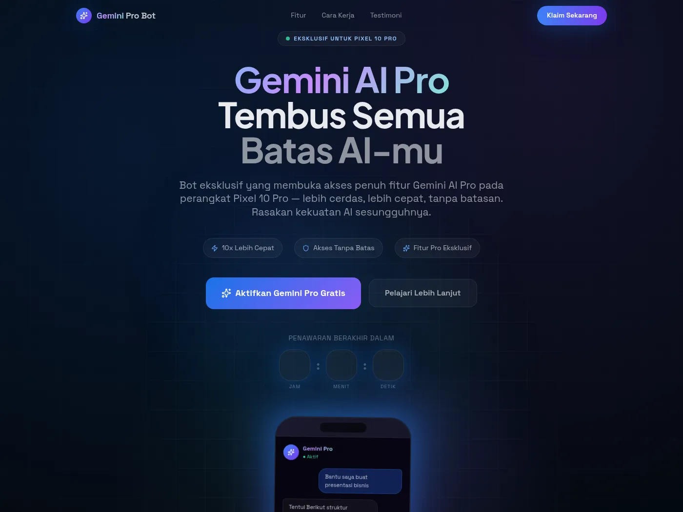 Gemini Pro Bot Offer