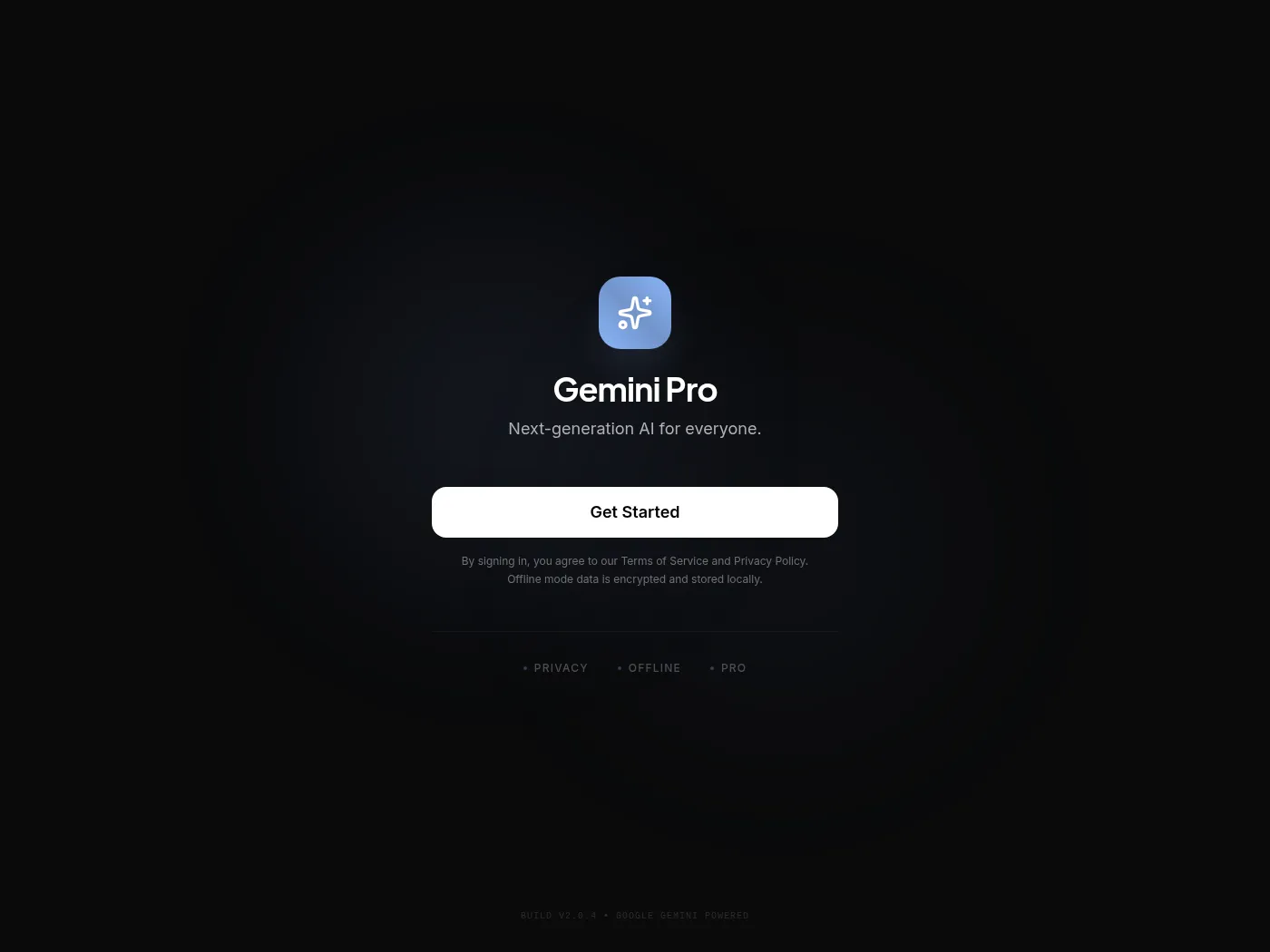 Gemini Pro Offline — built with AI on Blink