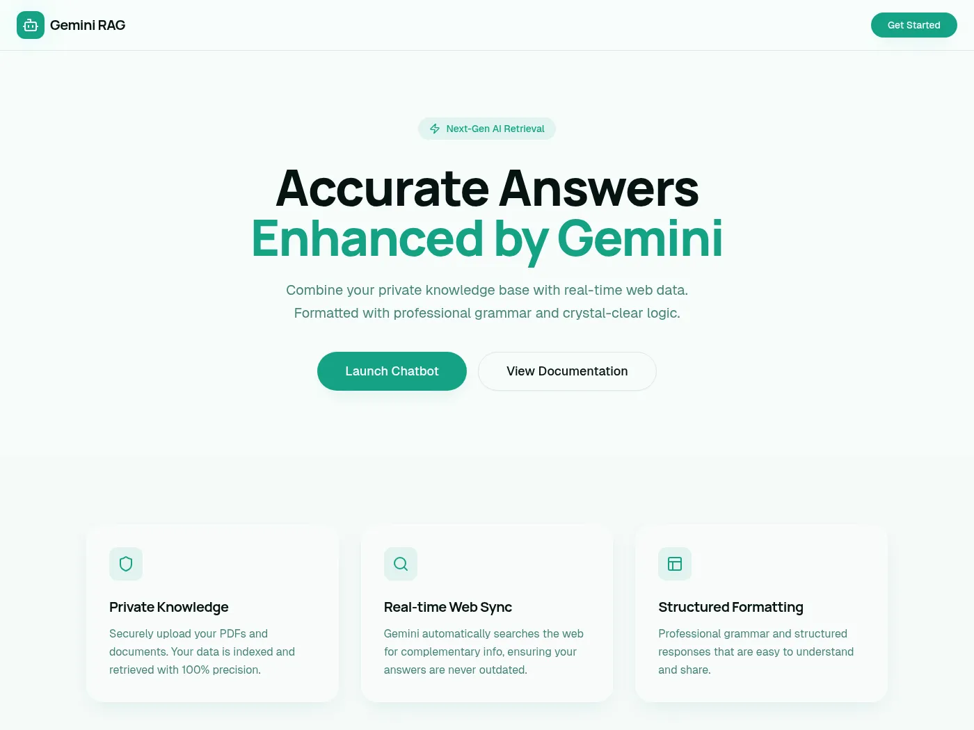 Gemini Enhanced RAG Chatbot